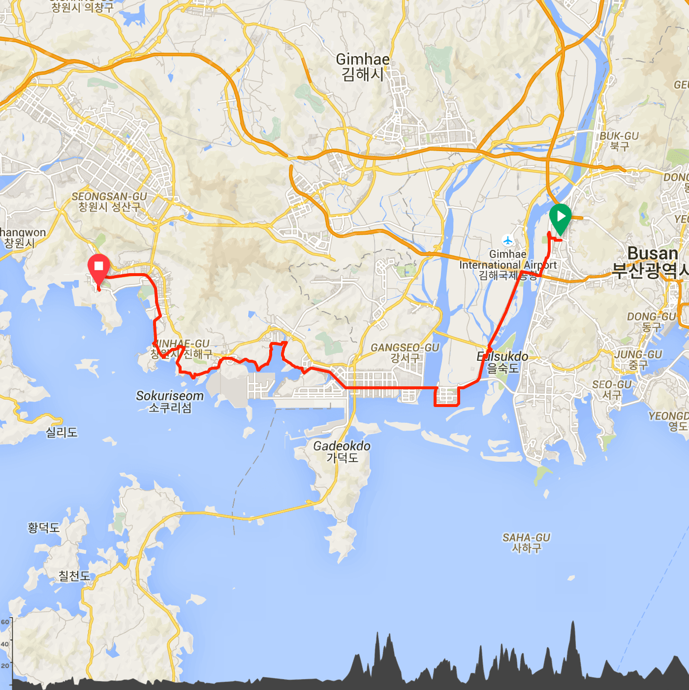 Busan – Jinhae – Routes Busan 루트 부산